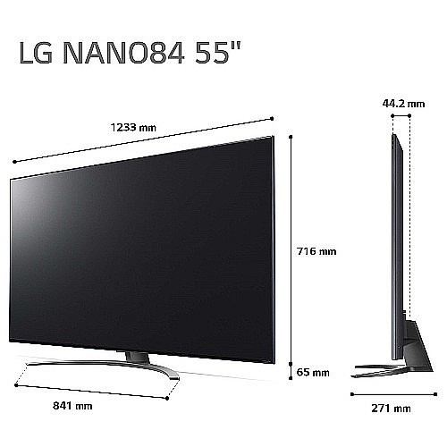 מסך טלוויזיה LG NanoCell UHD בגודל 55 אינץ' חכמה ברזולוציית 4K דגם 55NANO846QA | מסכי טלוויזיה ...