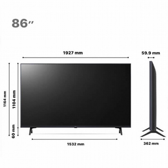 טלוויזיה חכמה 86'' LG אל ג'י 86UR78006LC | מסכי טלוויזיה | טלוויזיות ...