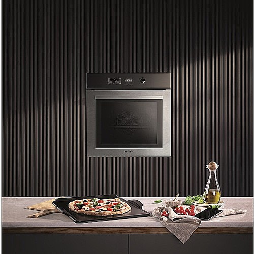 תנור בנוי נירוסטה פירוליטי נפח תא אפייה ענק 76 ליטר מבית MIELE מילה דגם ...