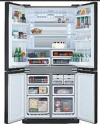 מקרר ‏מקפיא תחתון Sharp SJ-FE87V-SL ‏615 ‏ליטר שארפ | מקרר 4 ו 5 דלתות | מקררים ומקפיאים ...